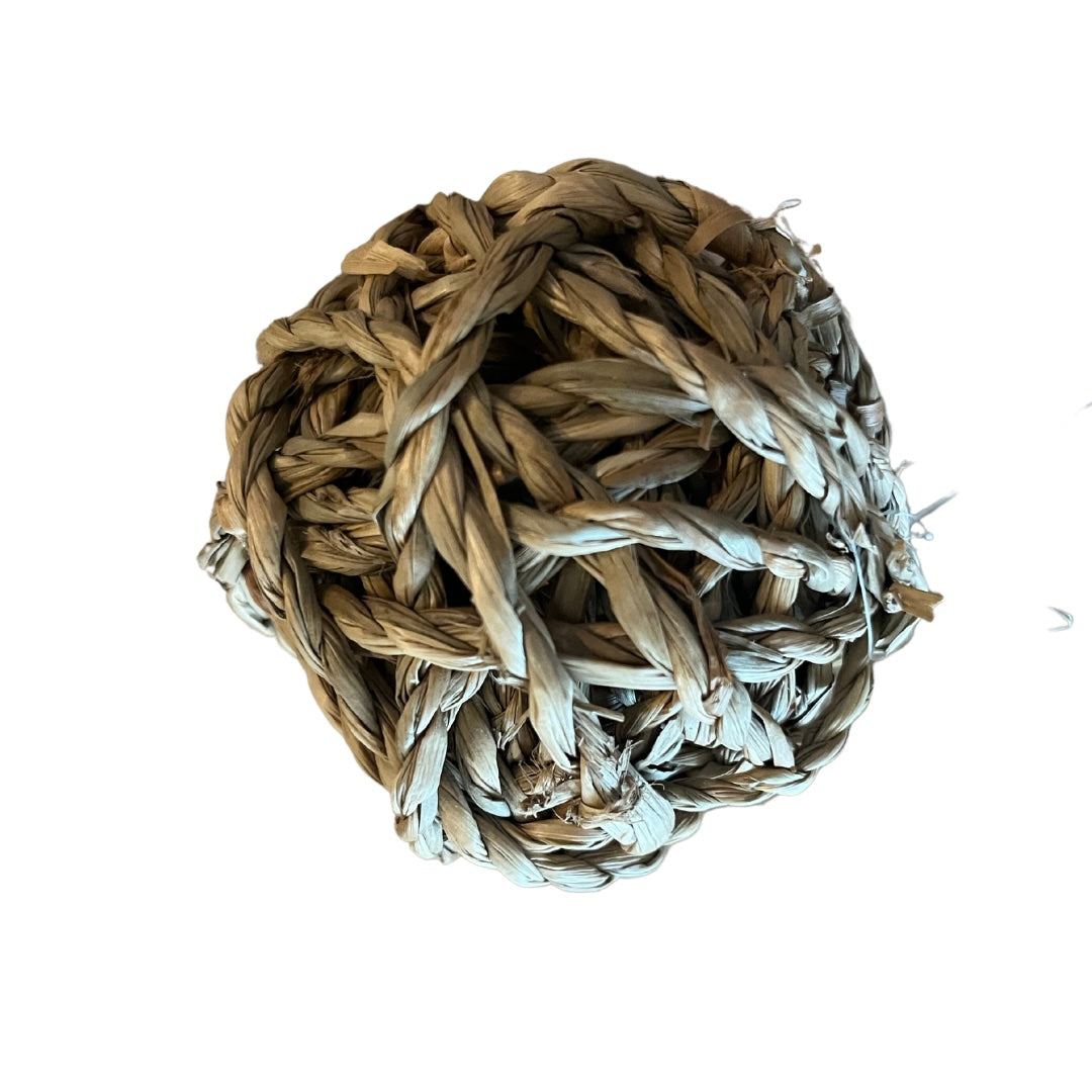Seagrass Ball Chewable and Enriching Toy for Small Pets – Binky Factory