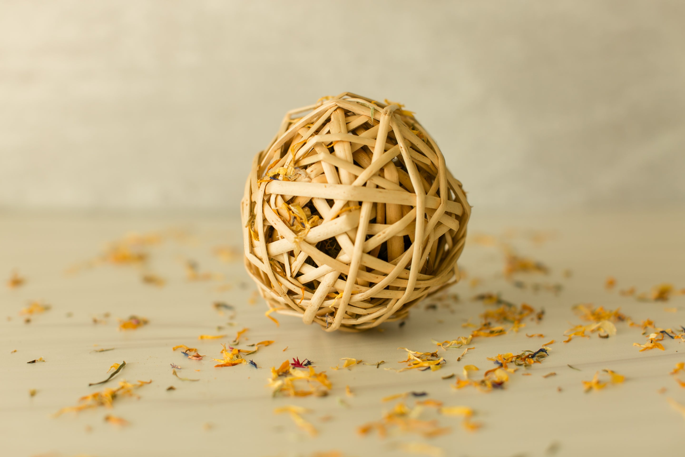 Bamboo Bounty Ball Natural Chew Toy for Small Pets – Binky Factory